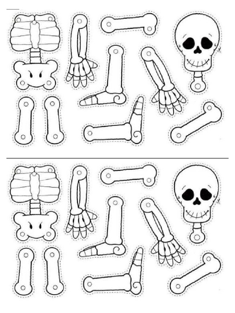 Halloween Esqueleto Recortable | PDF