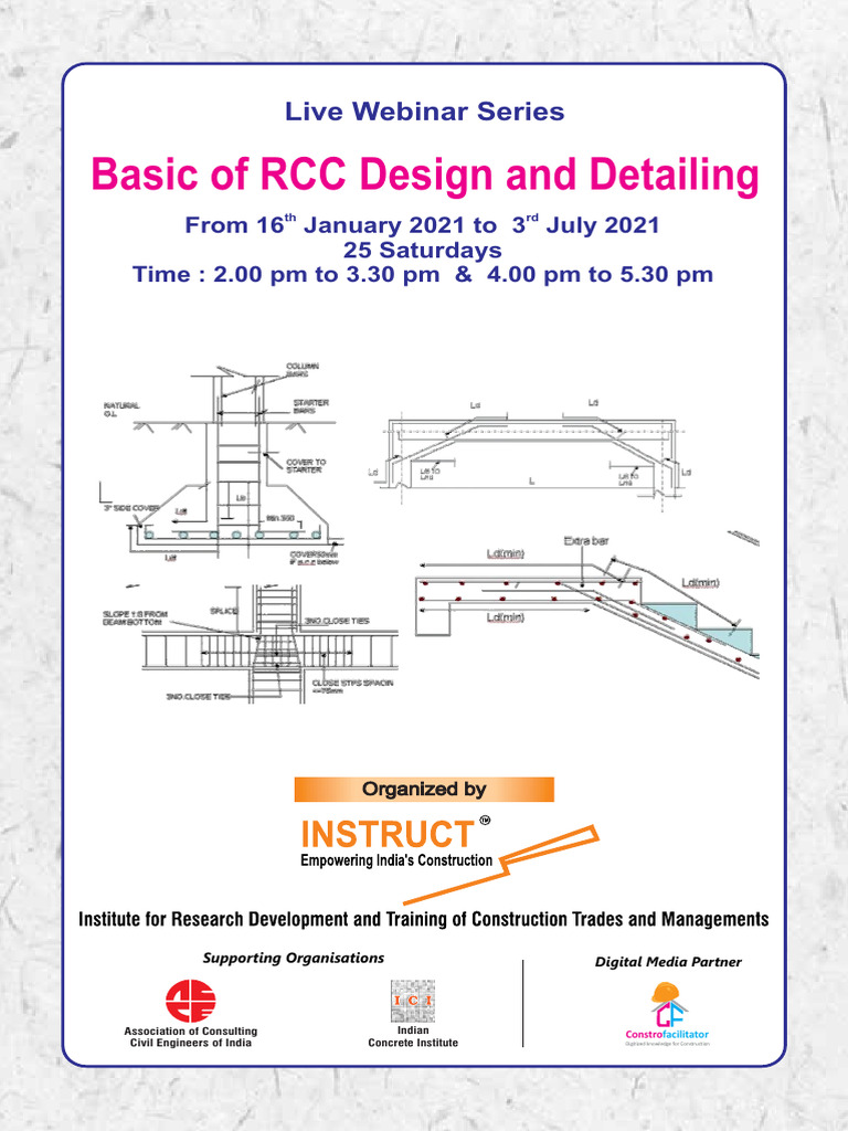 Course On BASICS OF RCC Design and Detailing - INSTRUCT | PDF