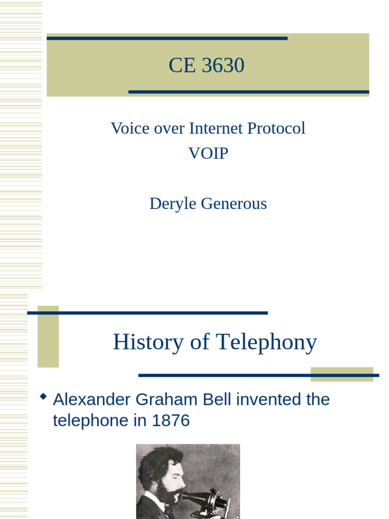 CE 3630 History of Telephony | PDF | Telephone | At&T