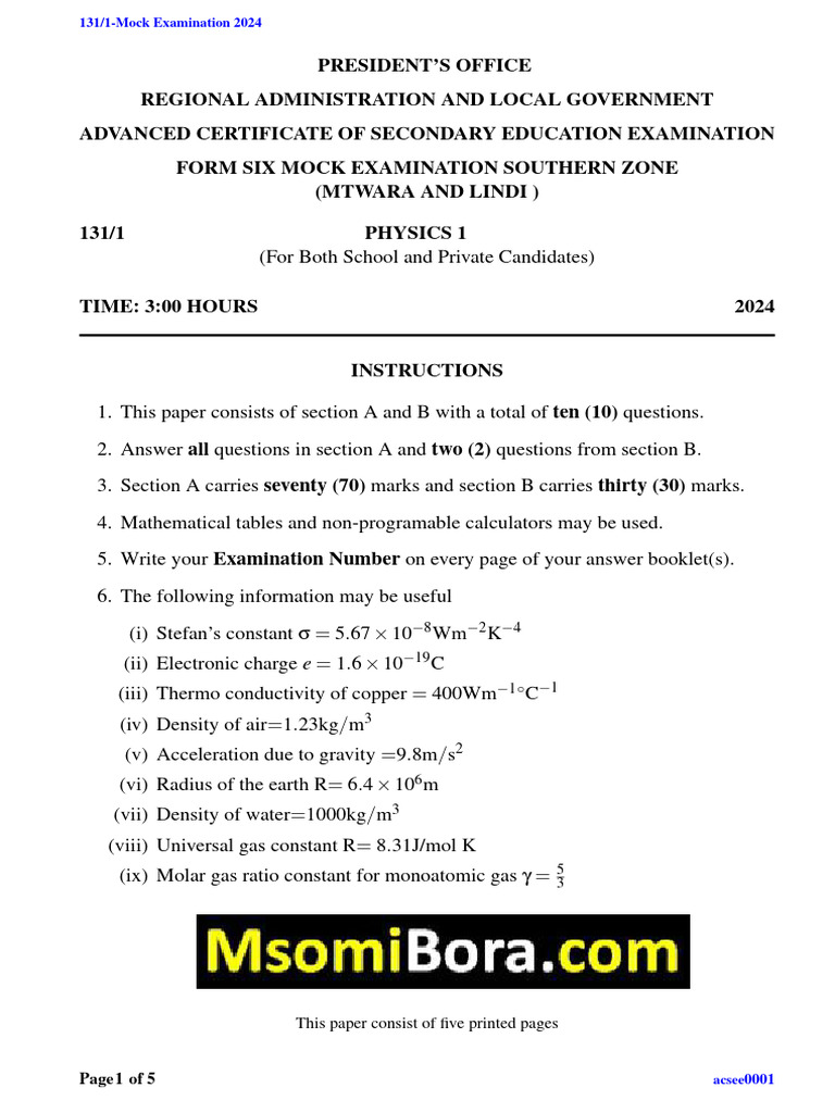 Physics 1 - Exam N Answers | PDF | Electronic Circuits | Gases