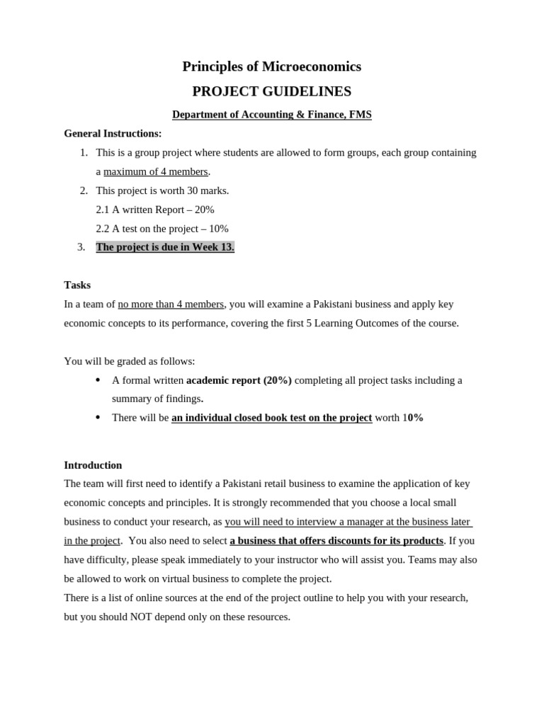 Project Outline - Microeconomics | PDF | Supply And Demand | Demand