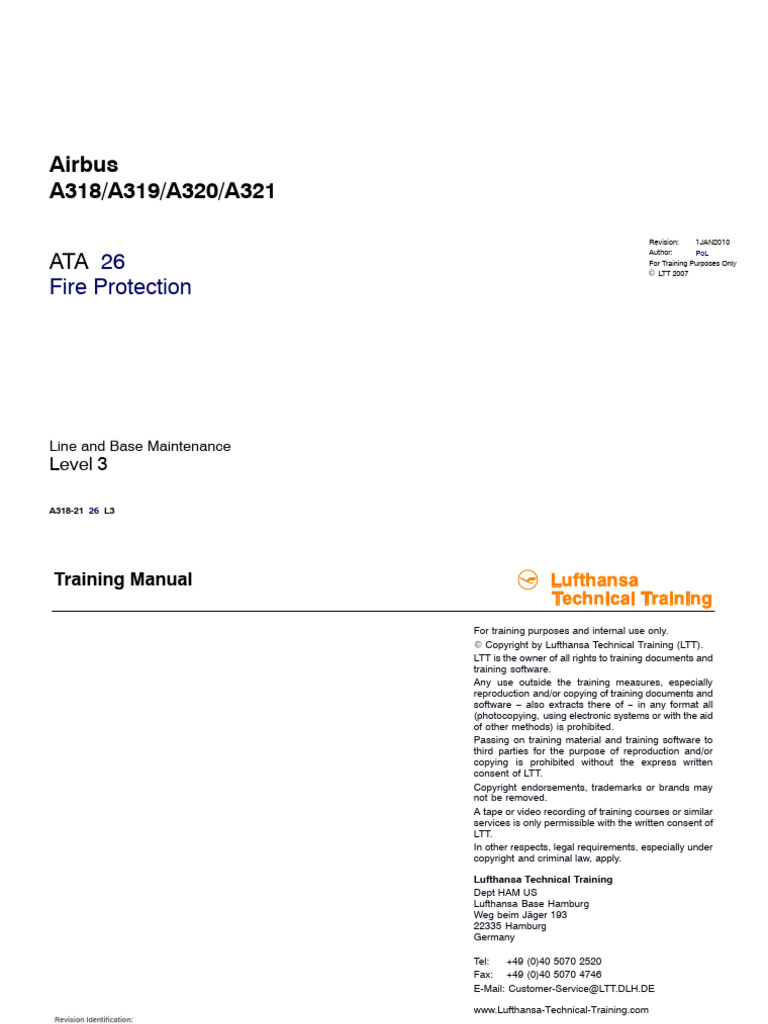 Airbus A320 Fire Protection Training Manual | PDF | Smoke