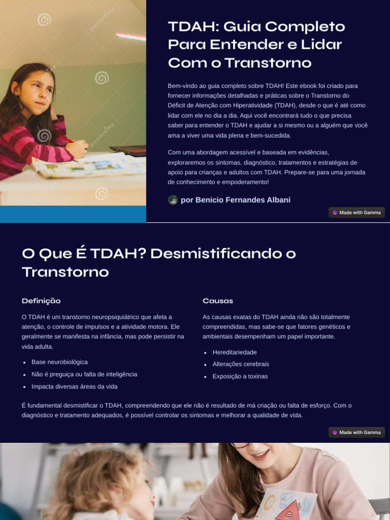 TDAH Guia Completo para Entender e Lidar Com o Transtorno | PDF | Transtorno de déficit de ...
