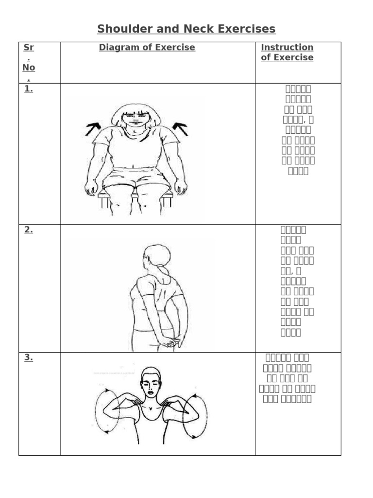 Shoulder and Neck Exercises | PDF