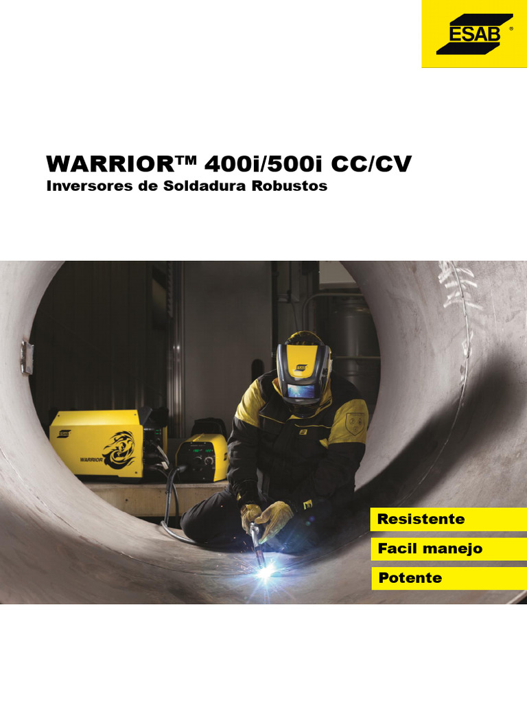 ESAB Warrior 400i CC/CV: Soldadura Eficiente | PDF | Soldadura ...