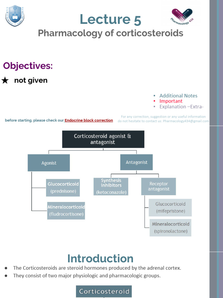5-Pharmacology of Corticosteroids | PDF | Corticosteroid | Glucocorticoid