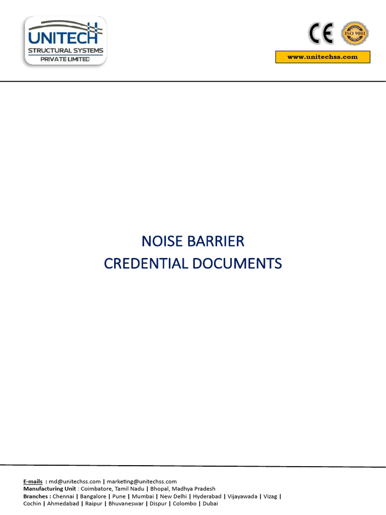 NOISE BARRIER CREDENTIALS - Compressed | PDF | Sound | Waves