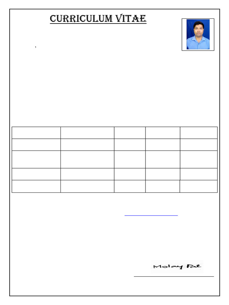 Molay Pal C V Final | PDF