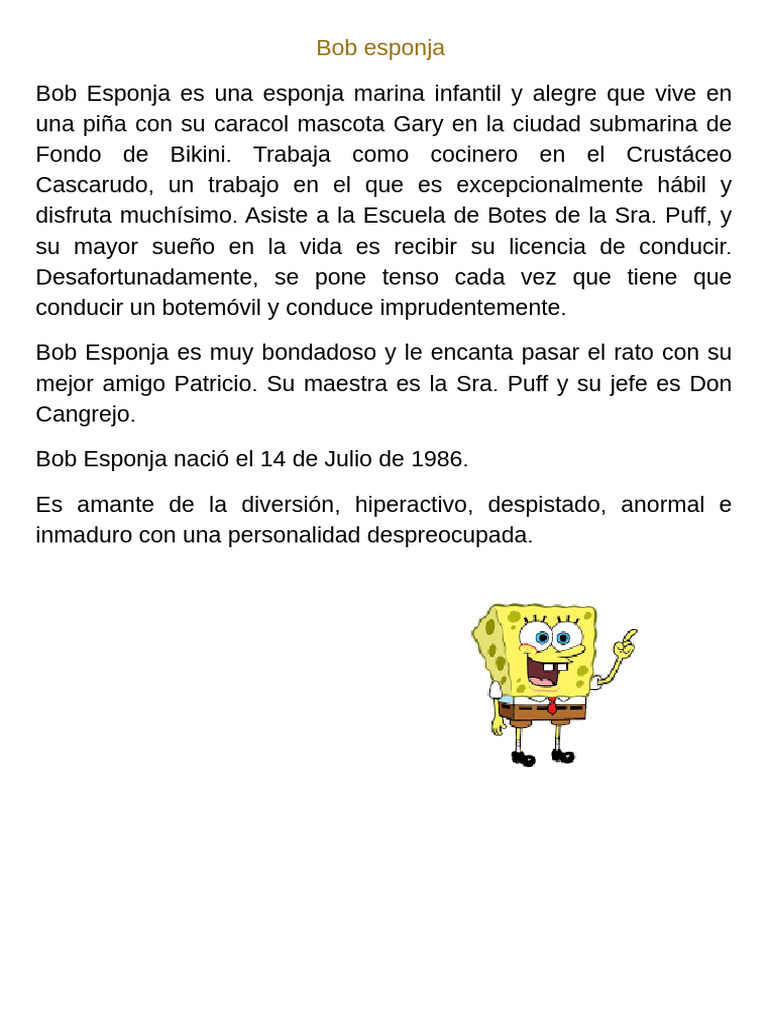 Bob Esponja | PDF