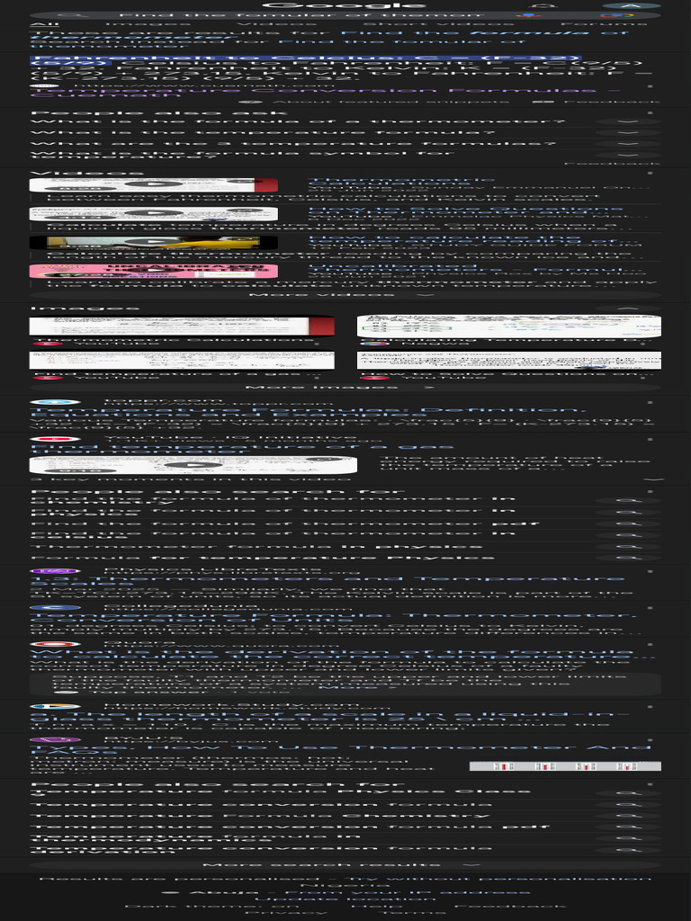 Find The Fomular of Themometer - Google Search | PDF | Temperature ...