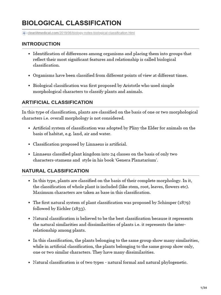 Biological Classification | PDF | Protozoa | Bacteria