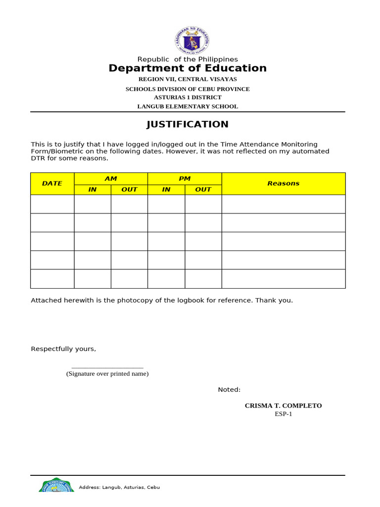 Justification-Form-48 001 | PDF