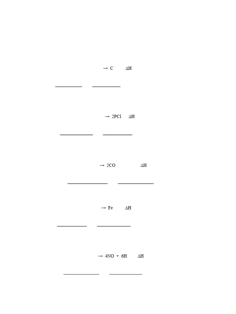 Enthalpy Stoichiometry Practice Answers | PDF