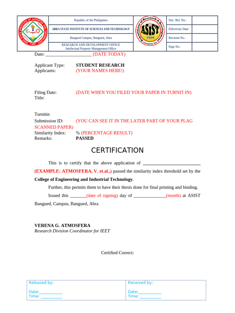 Student Research Certification For It | PDF
