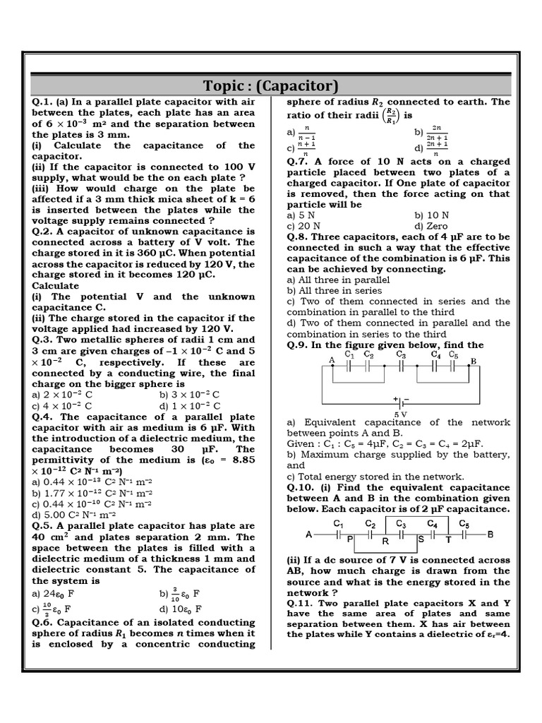 Capacitor-1 250528 135427 | PDF | Capacitor | Capacitance