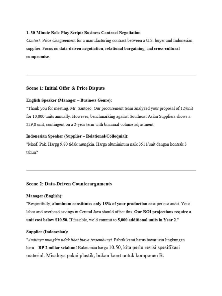 Roleplay Scripts Interpreting | PDF | Diabetes | Indonesian Language
