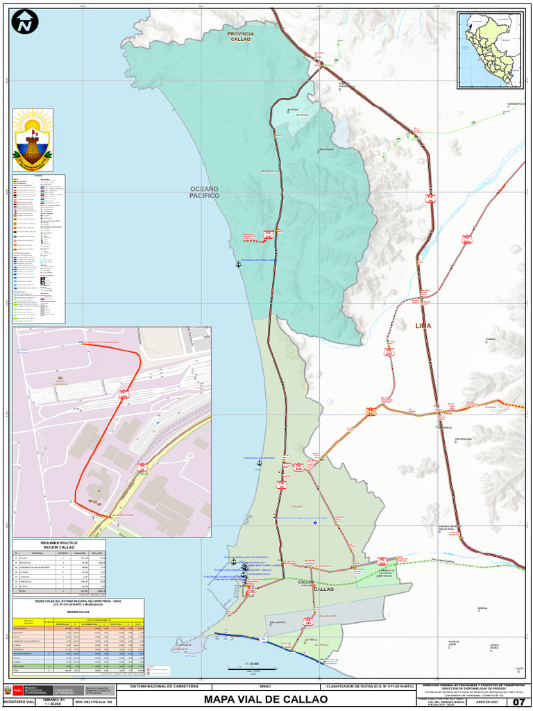 Mapa Vial del Callao 2023 | PDF | Transporte de tierra | Transporte