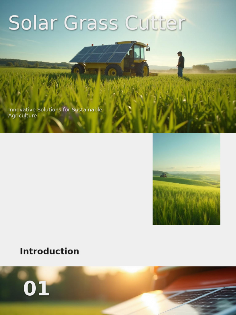 Solar Grass Cutter | PDF | Solar Power | Agriculture
