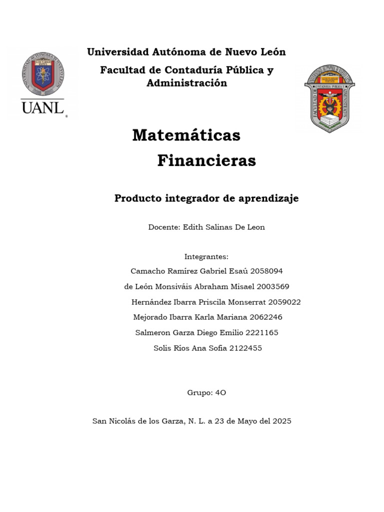 PIA Mate Finan. | PDF | Interés | Tarjeta de crédito