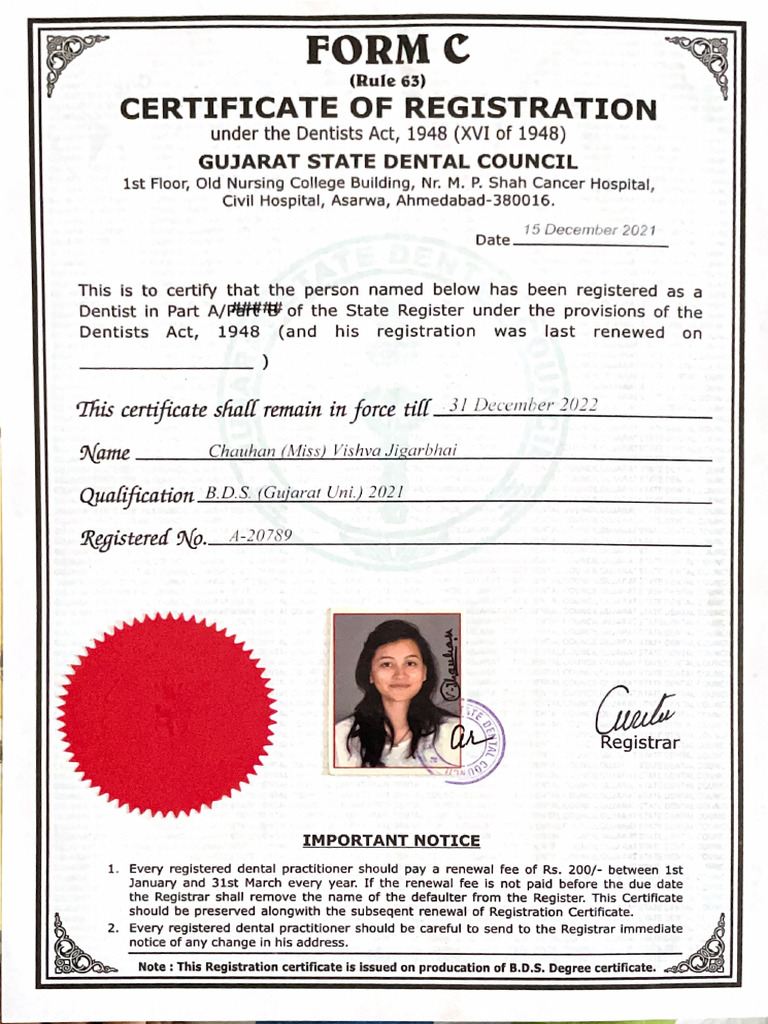 Certi of Registration | PDF