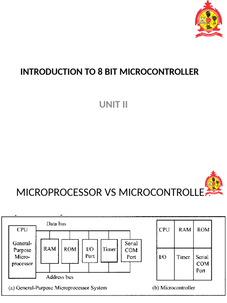 MPMC PPT Unit 02 15.03.2024 | PDF | Microcontroller | Microprocessor