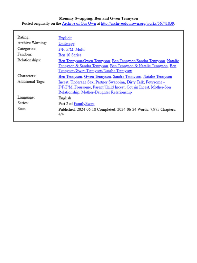 Mommy Swapping Ben And | PDF