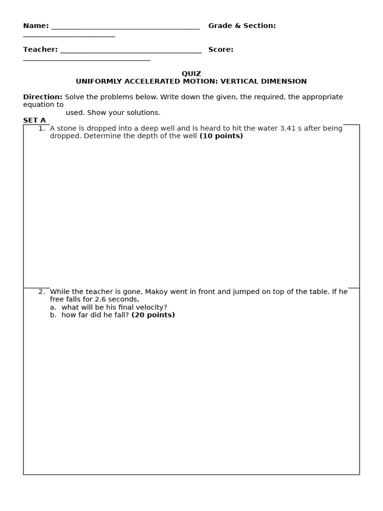 Quiz UAM Vertical | PDF