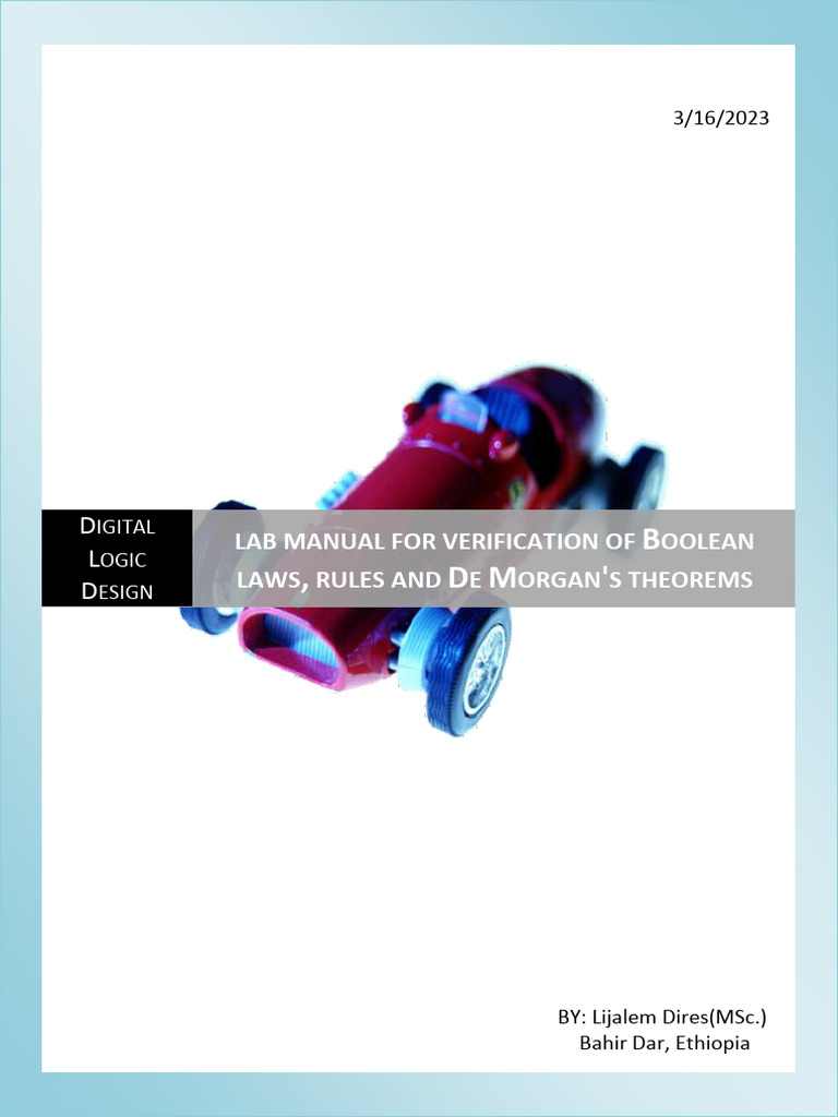 DLD Laboratory Manual 2 | PDF | Logic Gate | Boolean Algebra