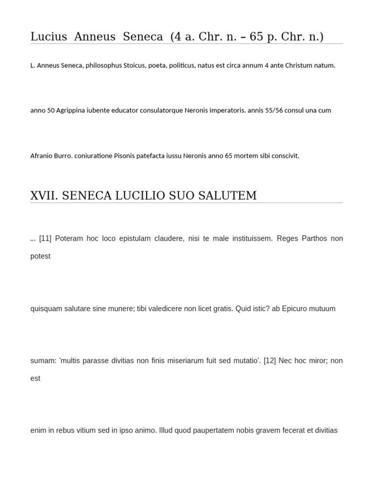 Carta Séneca 1 | PDF