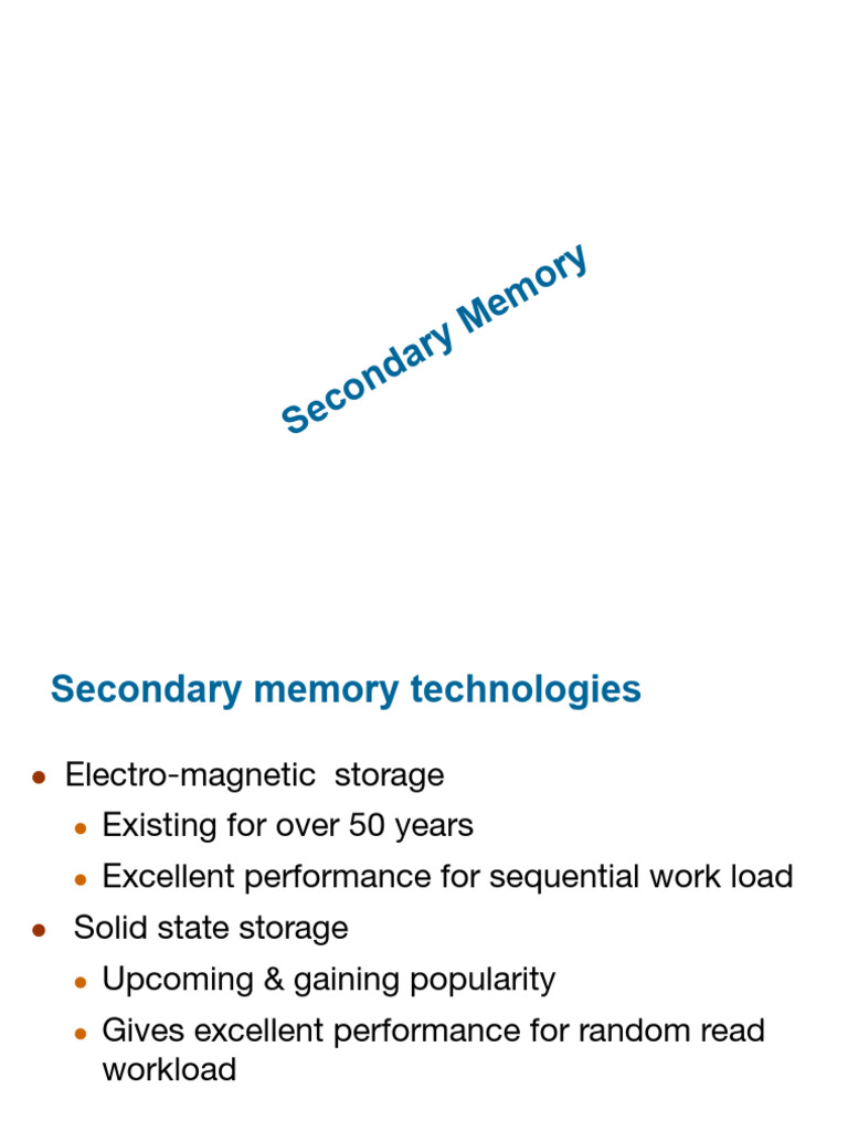 10 - Secondary - Storage Operating Systems | PDF | Hard Disk Drive ...