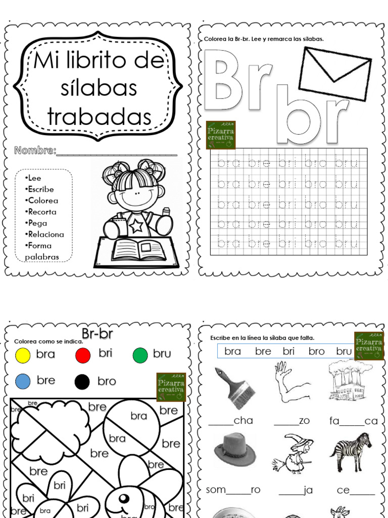 Actividades de Sílabas Trabadas | PDF