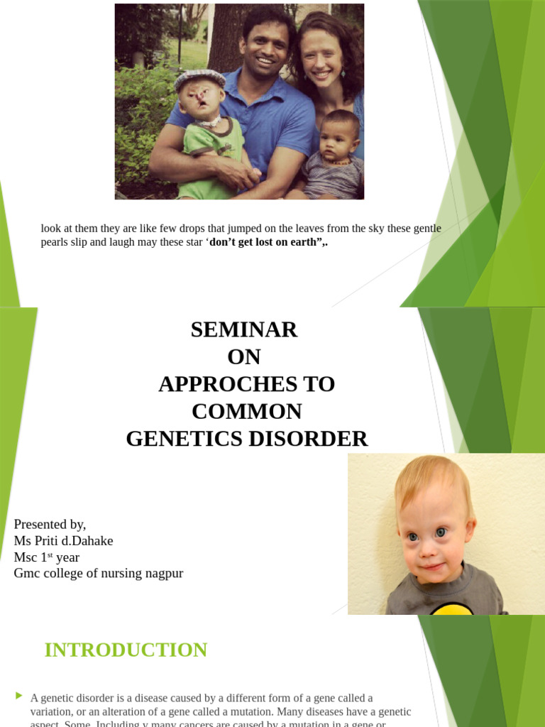 Common Genetic Disorders Overview | PDF | Genetic Disorder | Down Syndrome