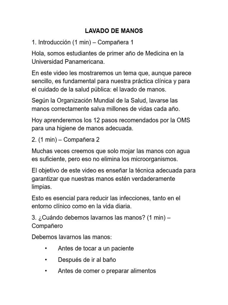 Lavado de Manos | PDF | Lavado de manos | Salud pública