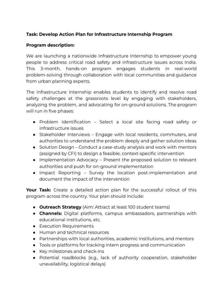 Assignment - Strategy and Operations Intern | PDF