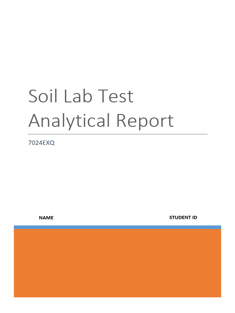 Soil Analysis Lab Test Report | PDF | Soil | Earth Sciences