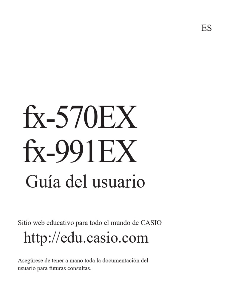 Manual de usuario Casio FX-991EX | PDF