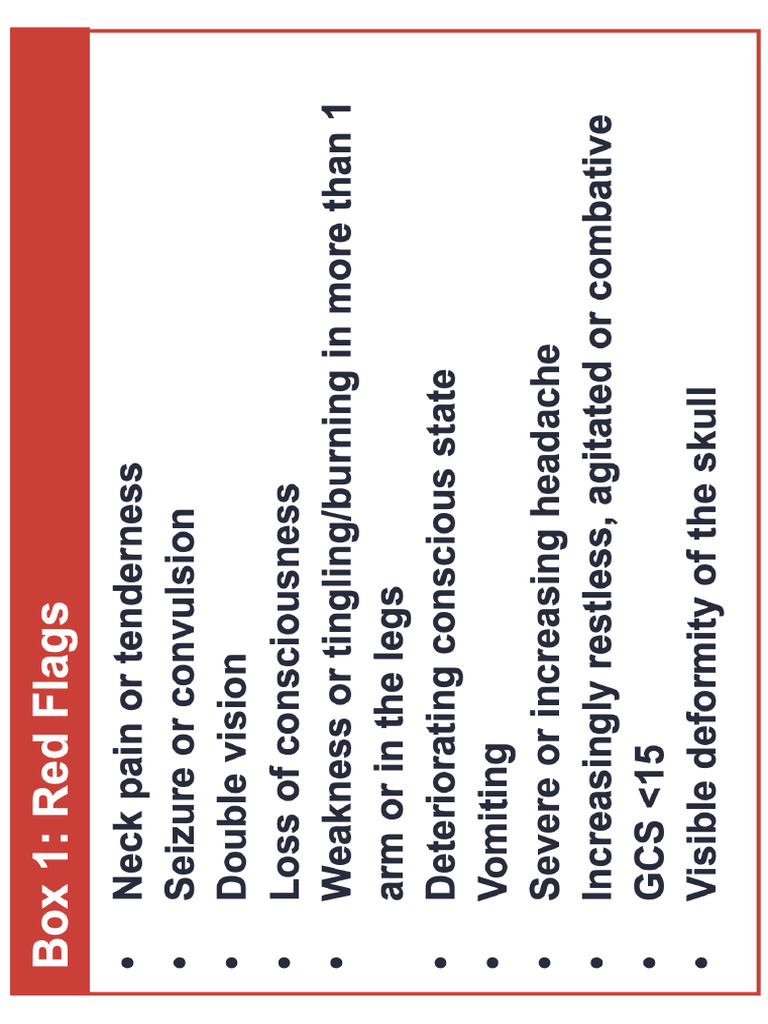 Concussion Red Flags | PDF
