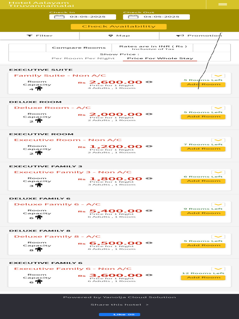 Yatri Nivas Tiruvannamalai, India | PDF | Hotel | Hospitality Industry
