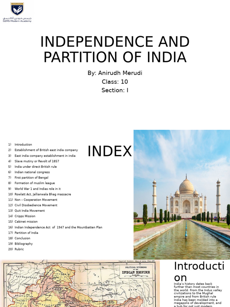India’s Independence and Partition History | PDF | Partition Of India ...