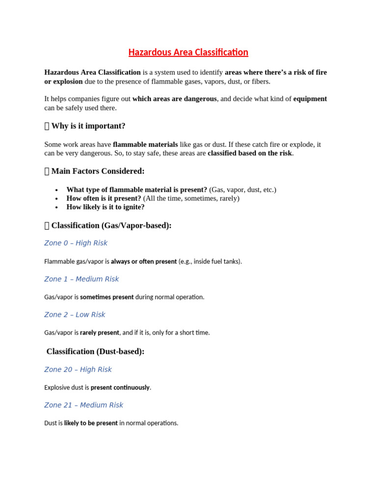 Hazardous Area Classification | PDF