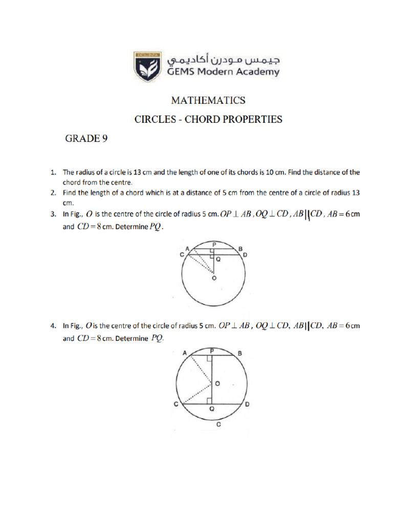 Chord Properties | PDF