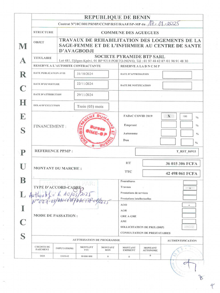 Contrat Pyramide 1 | PDF