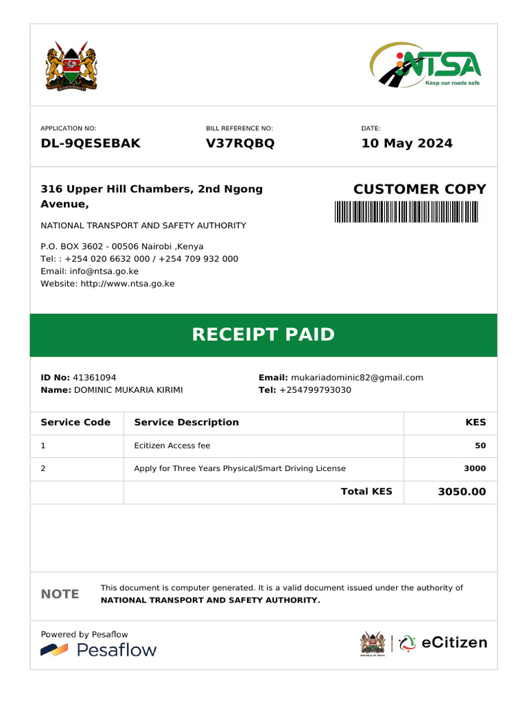 DL 9qesebak Receipt | PDF