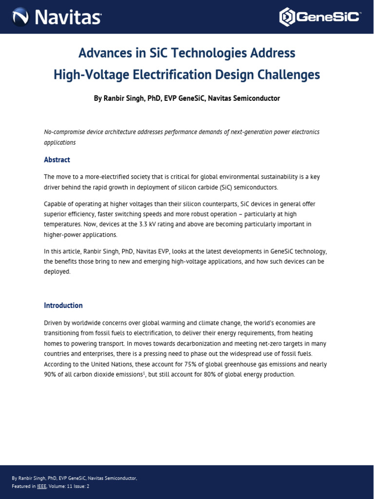 2024 - SiC - Advances in SiC Technologies Address High-Voltage ...
