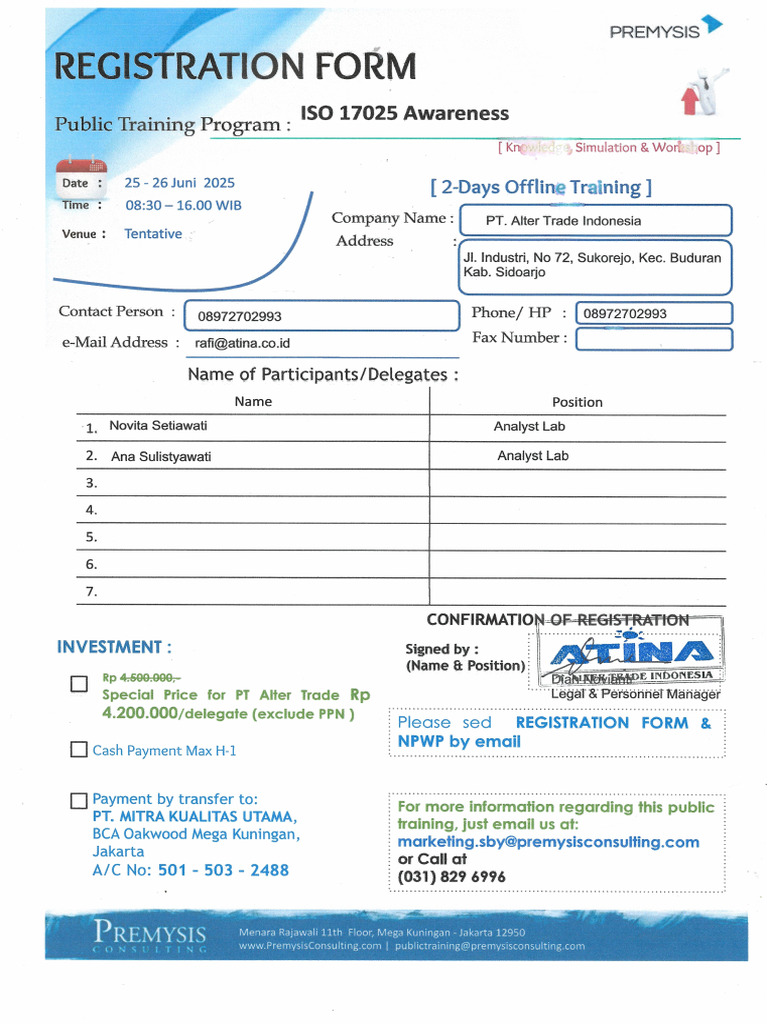Training Iso 17205 | PDF