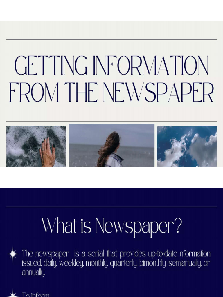 Sections of Newspaper | PDF