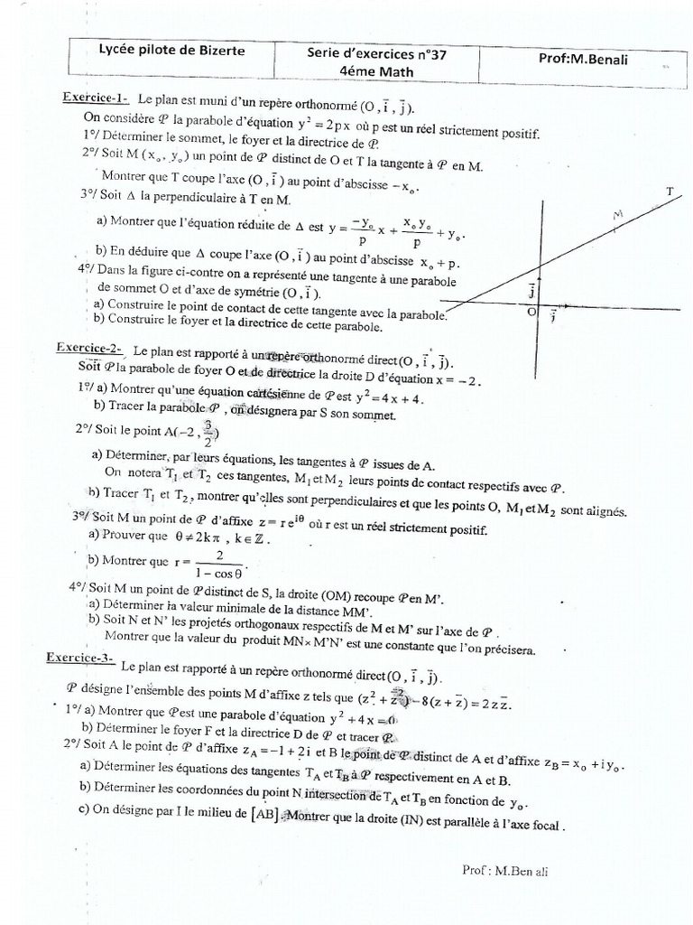 Serie 37 - Coniques | PDF