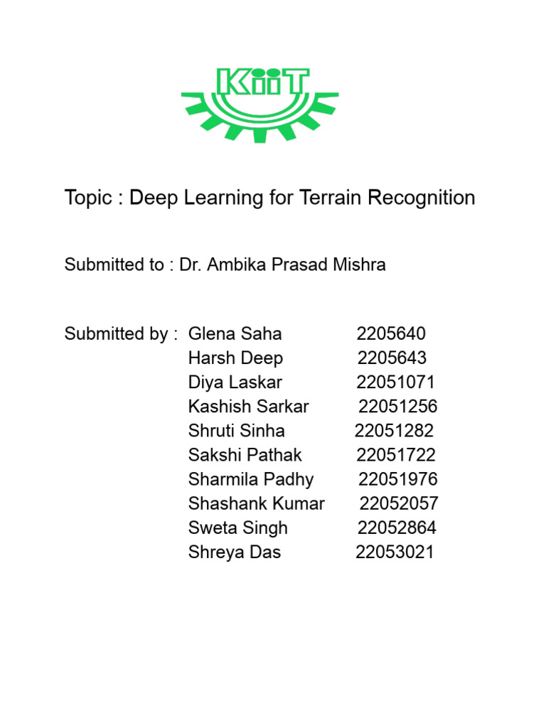Deep Learning For Terrain Recognition | PDF | Deep Learning ...