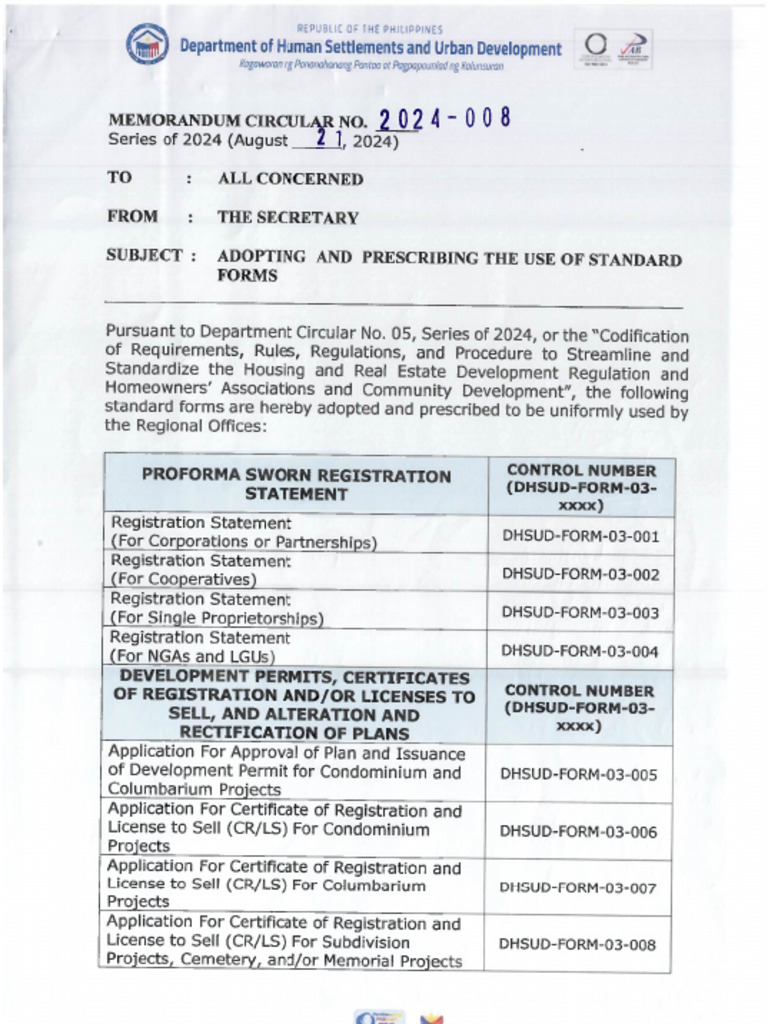 Memorandum Circular No. 2024-008 | PDF