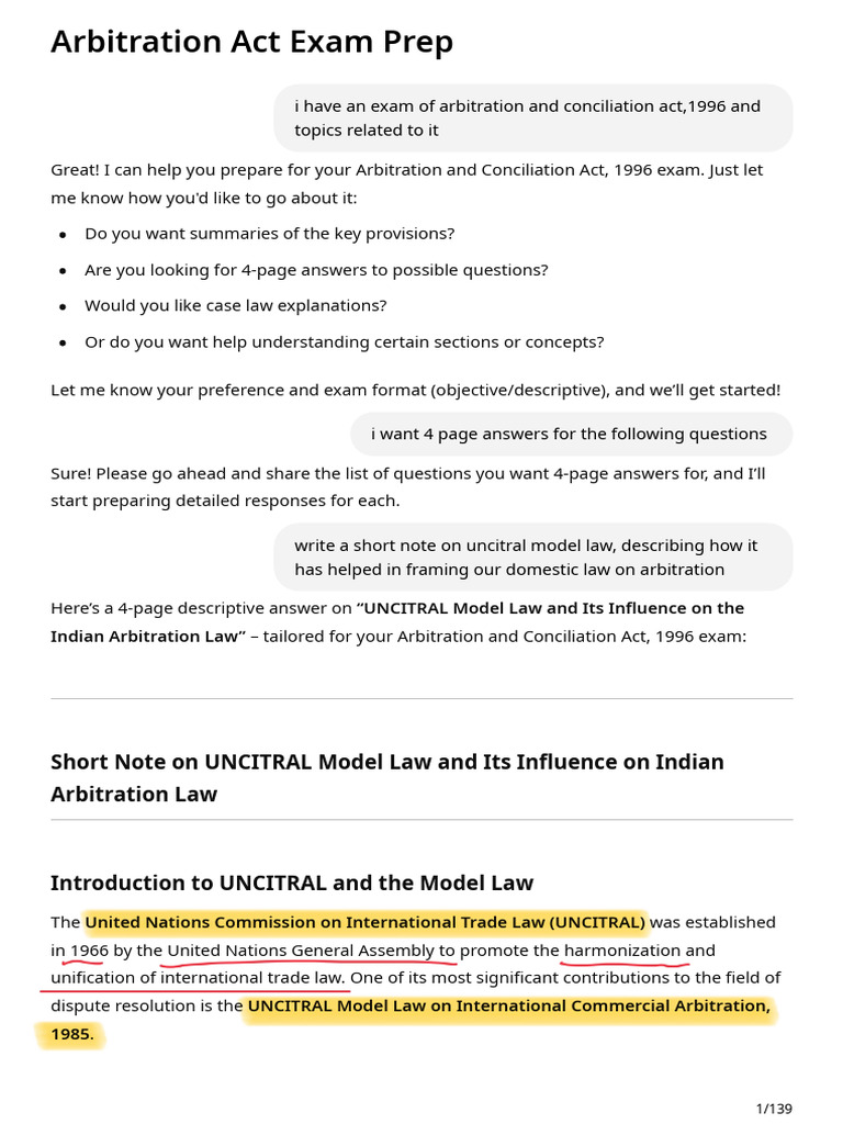 Arbitration Act Exam Prep | PDF | Alternative Dispute Resolution ...